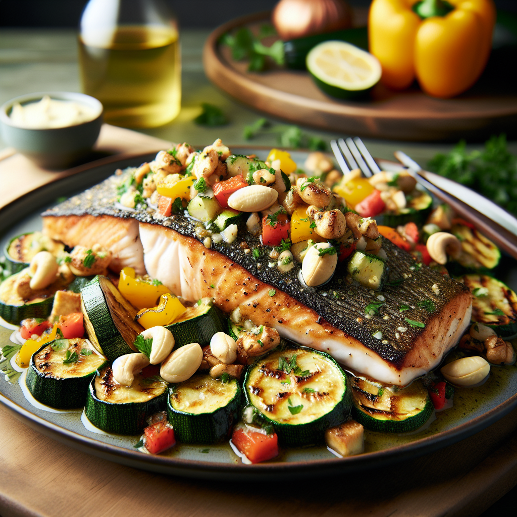 Keto Macadamia Nut-Crusted Sea Bass | Chefari | Analyze Restaurant ...