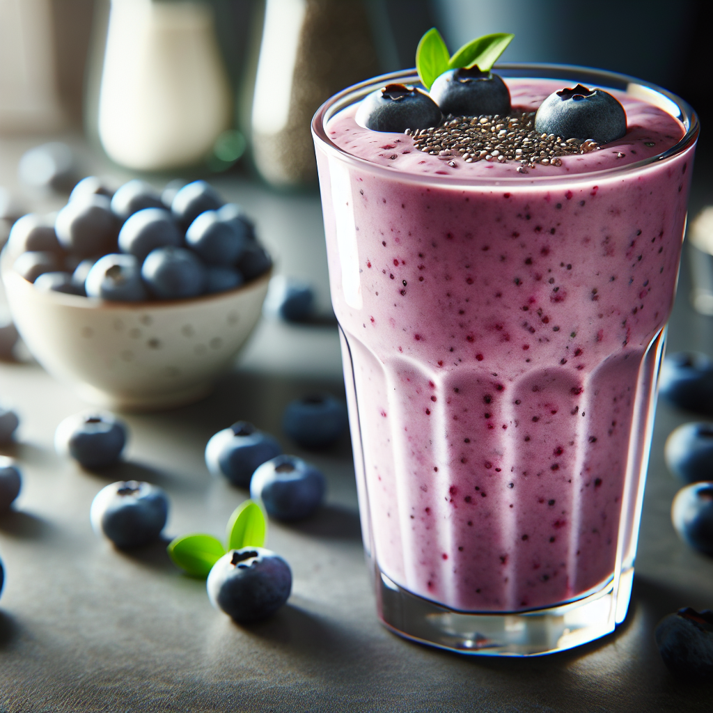 Low Carb High Protein Blueberry Smoothie | Chefari | Analyze Restaurant ...
